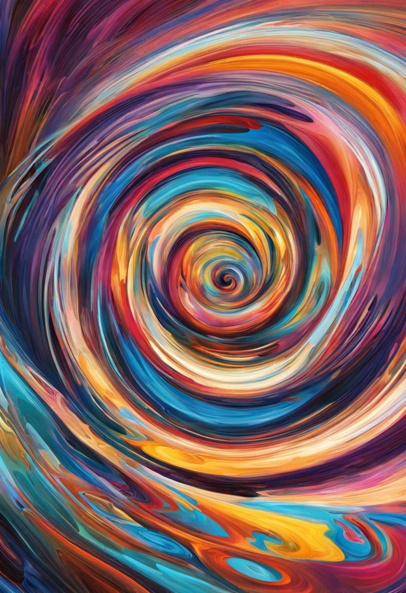 Abstract Color Swirl Digital Painting Art Print – Keep Calm Collection