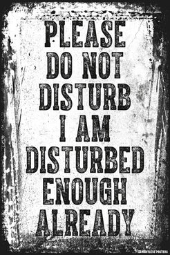 Please Do Not Disturb I Am Disturbed Enough Already Poster – Keep Calm ...